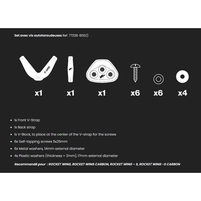 V-Strap F-one Foilboard x6 self tapping screws (25mm)